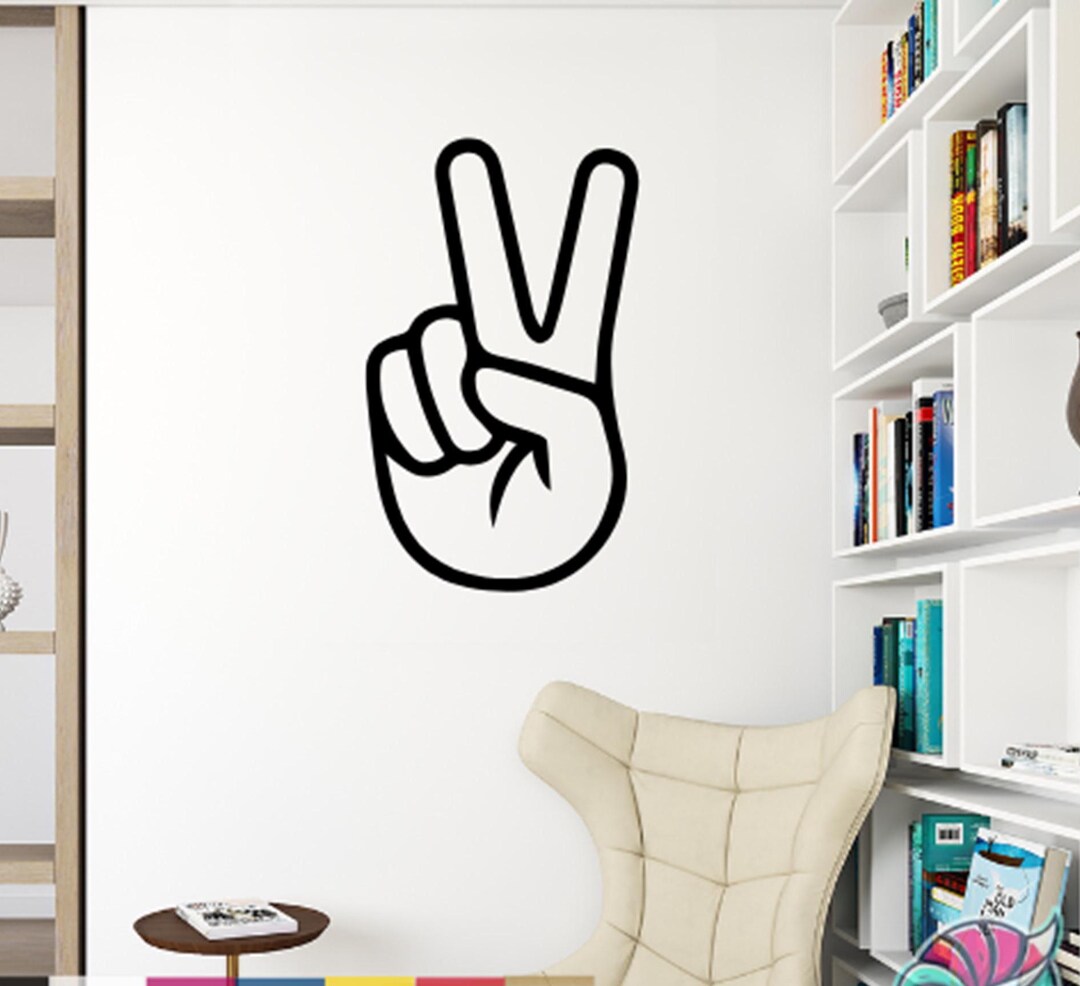 Peace Sign Decal / Peace Hand Decal / Peace Fingers Decal / Deuces Sign ...