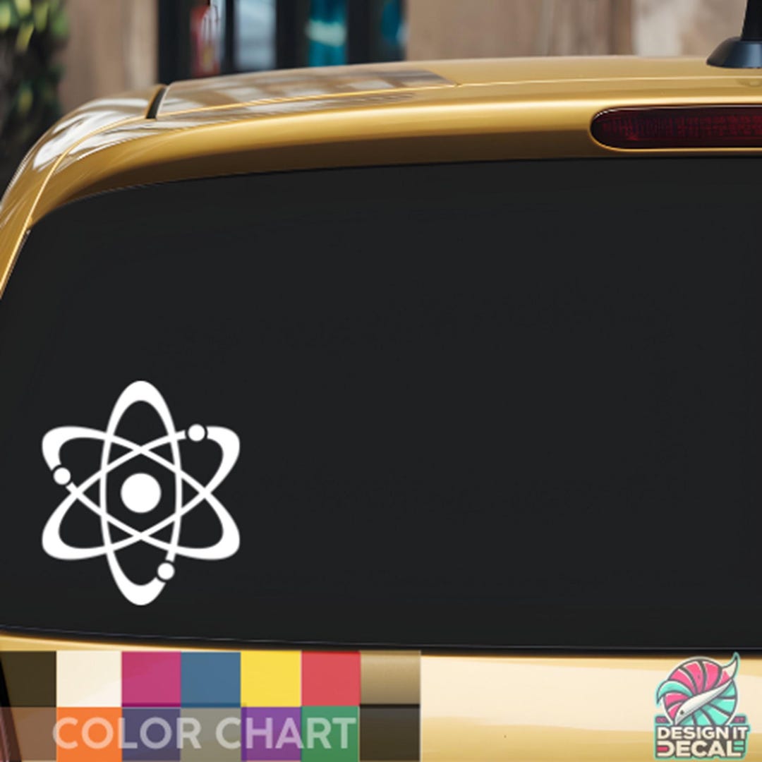 Science Car Decal / Atom Decal / Biology Decal / Science Lab Decal ...