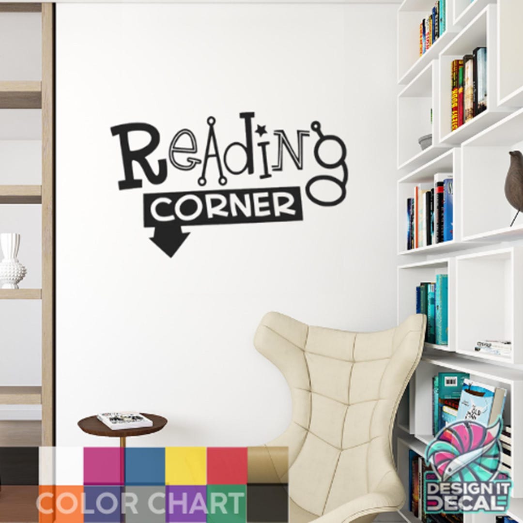 Reading Corner Decal / Library Decal / Childrens Room Decal / Reading ...