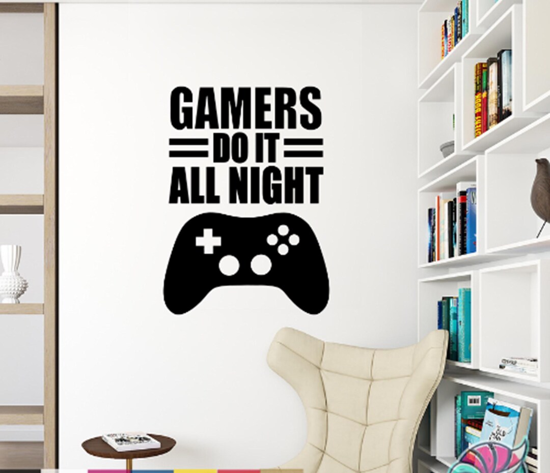 Gamer Decal / Video Game Decal / Gamers Do It All Night Decal / Video ...