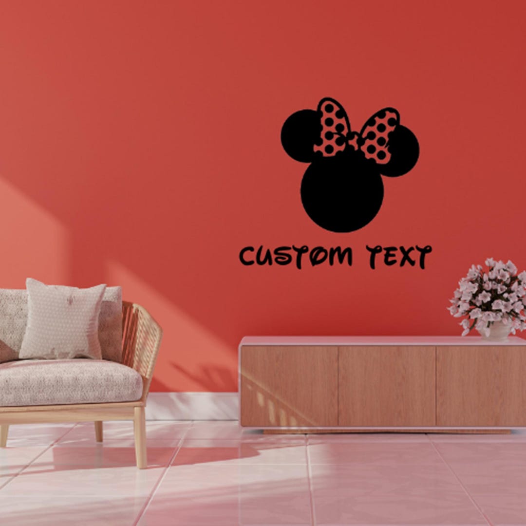 Minnie Mouse Decal / Custom Minnie Decal / Custom Disney Wall Decal ...