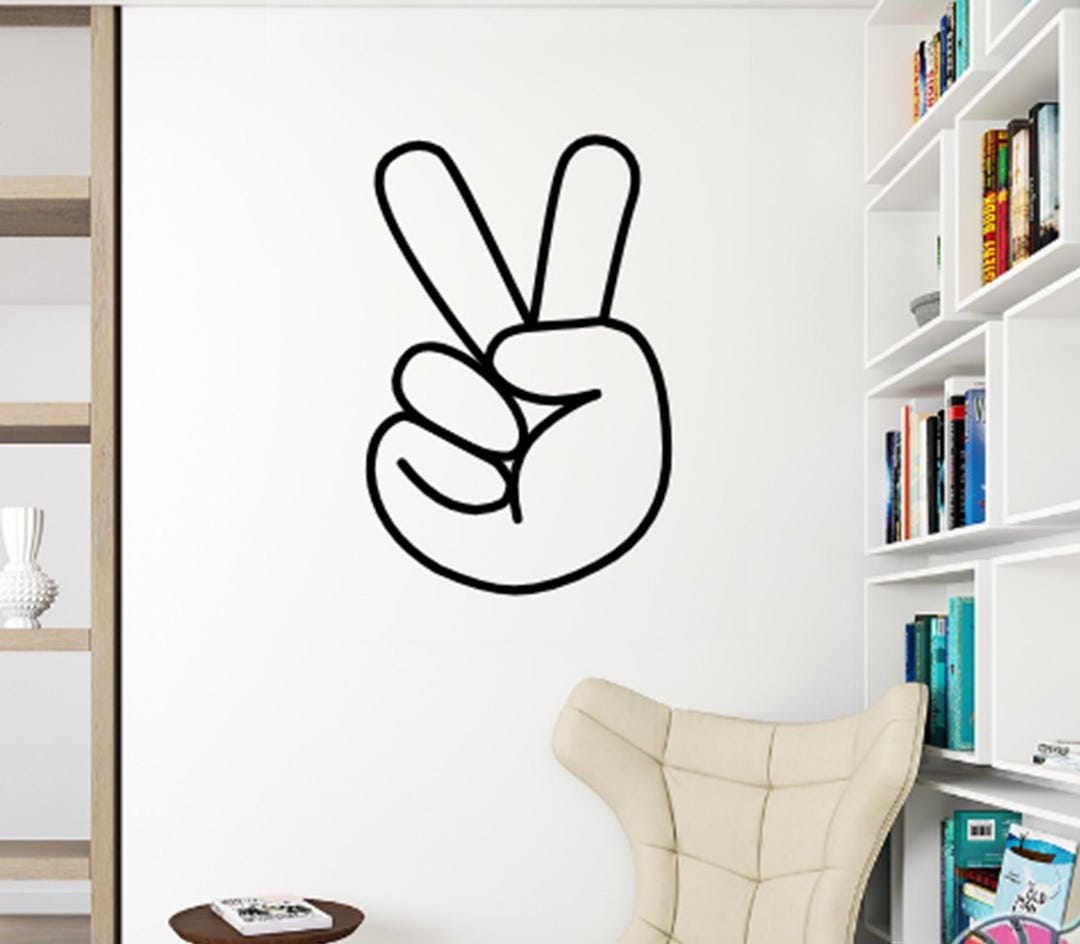 Peace Sign Decal / Peace Hand Decal / Deuces Decal / Deuces Sign Decal ...
