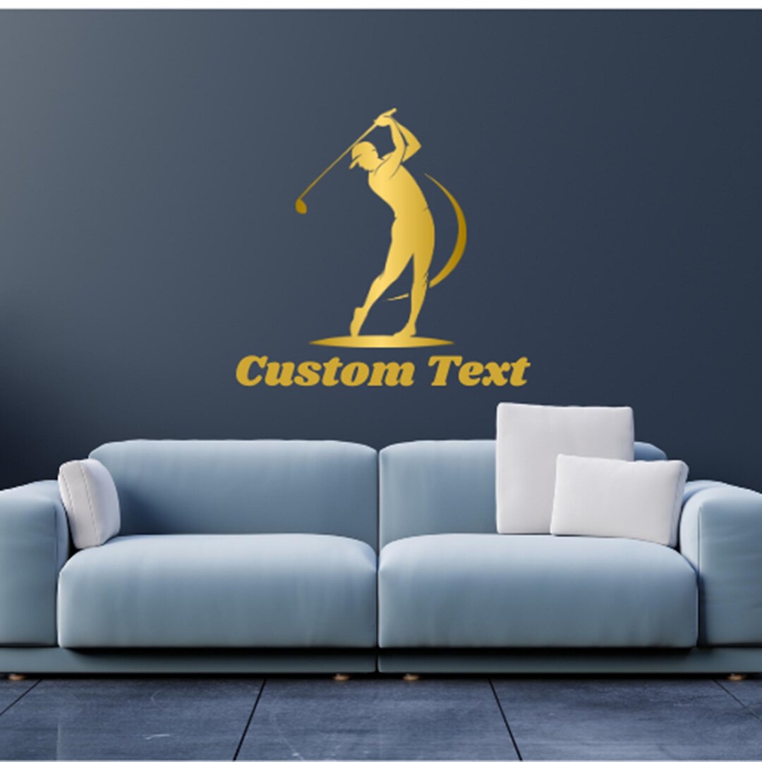 Golf Decal / Custom Name Golf Decal / Custom Golf Decor / Wall Decal ...