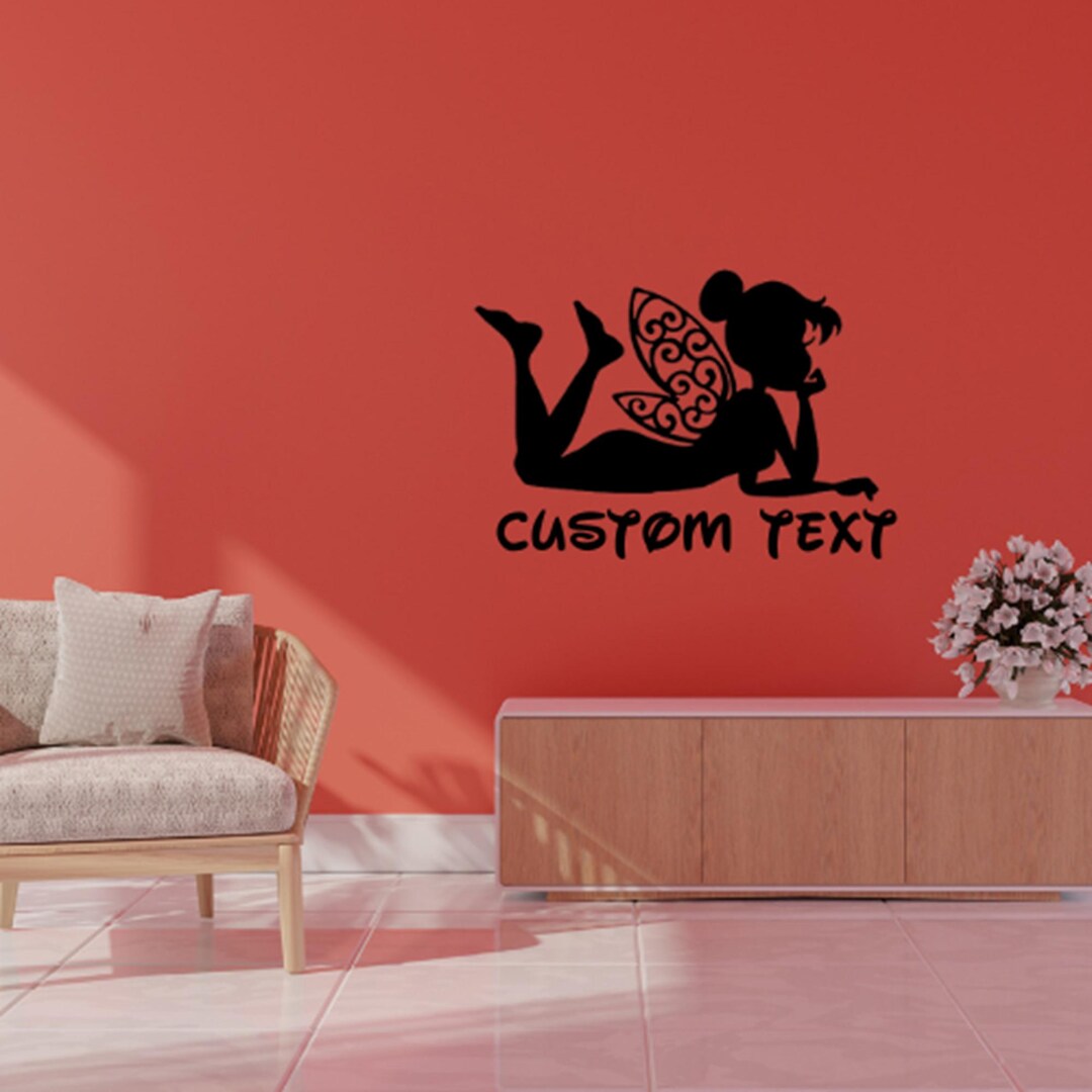 Tinkerbell Decal / Custom Tinkerbell Wall Decal / Disney Decal / Fairy ...