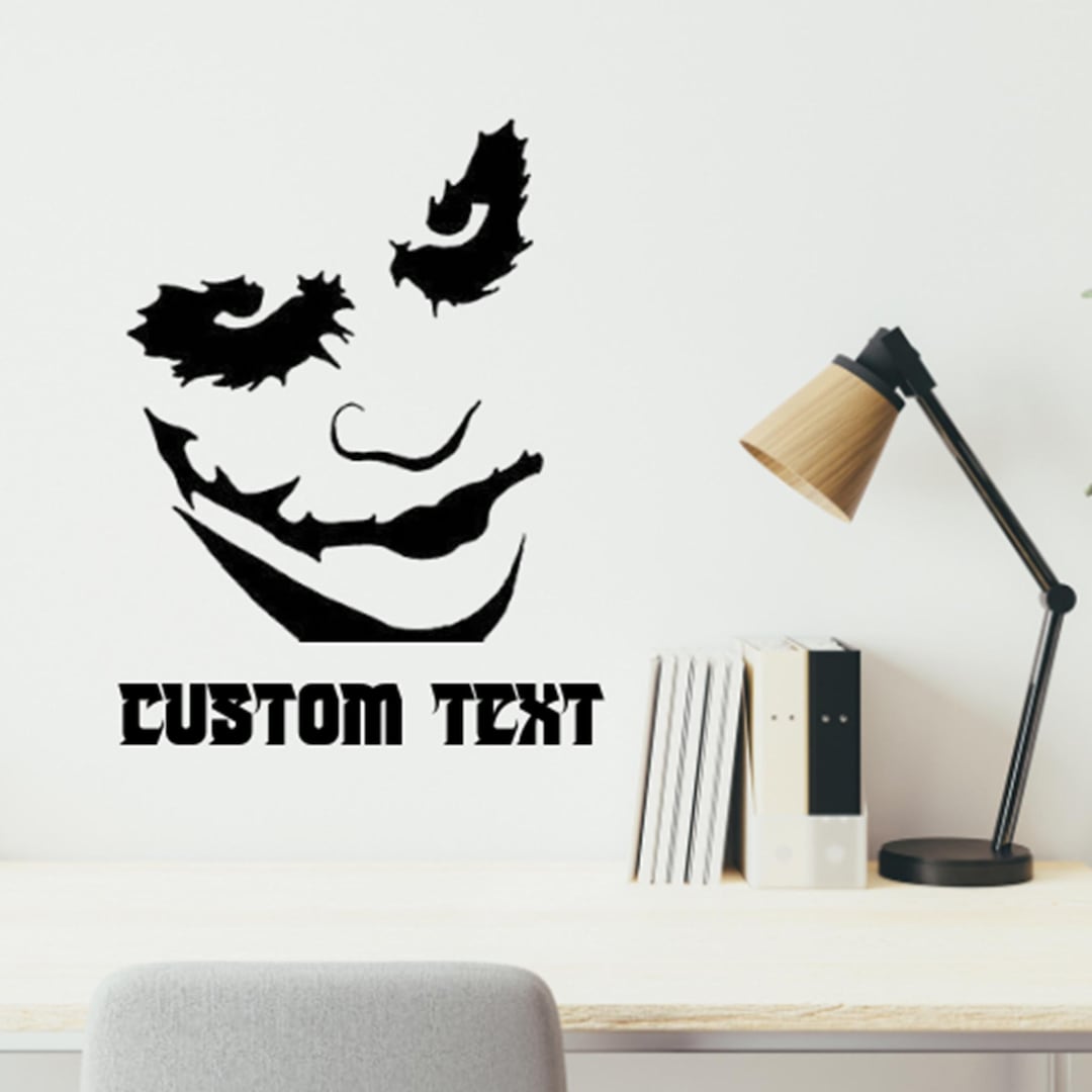 Custom Joker Decal / Joker Decal / Villain Decal / Custom Name Decal ...