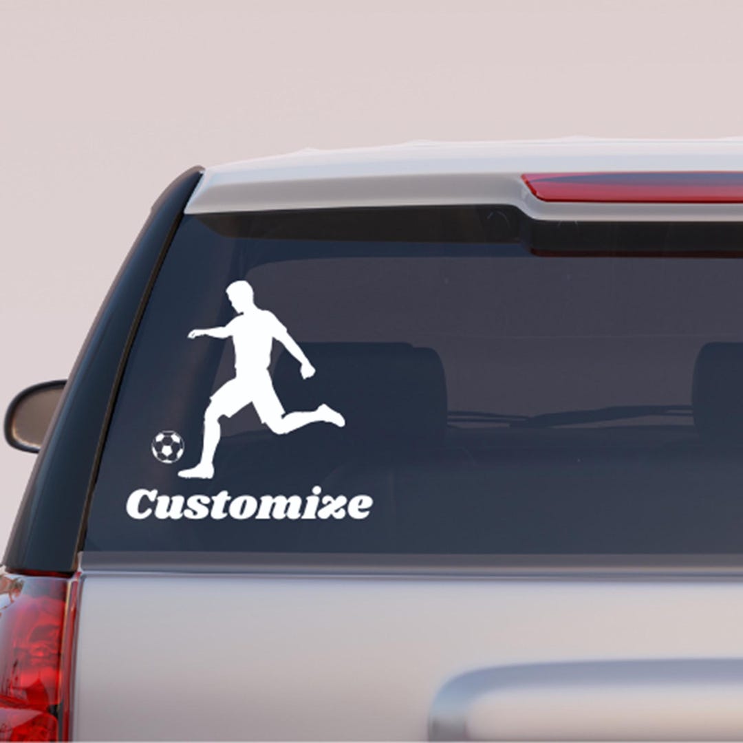 Soccer Decal / Custom Soccer Decal / Soccer Car Decal / Soccer Car ...