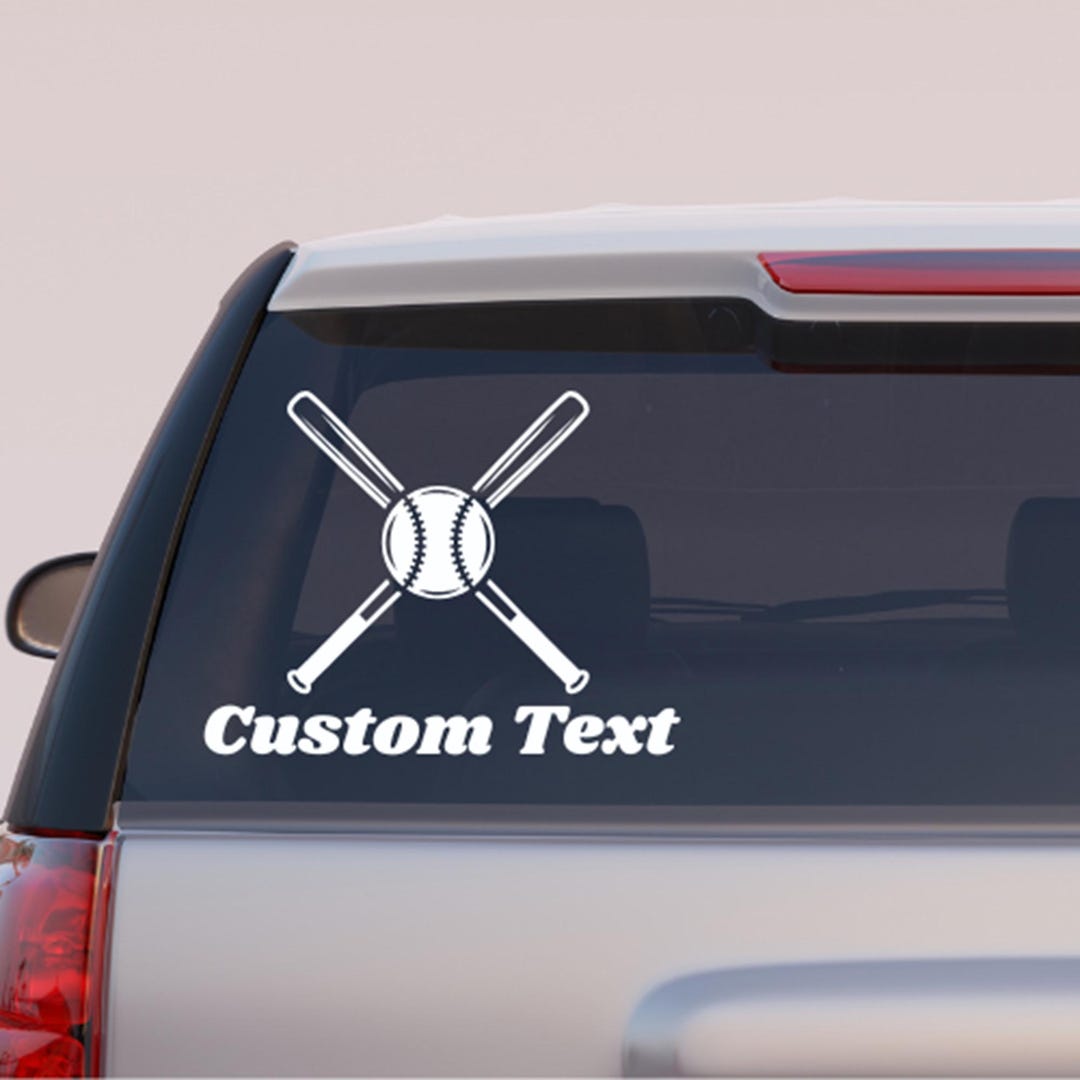 Baseball Team Decal / Baseball Car Decal / Baseball Name Decal / Custom ...