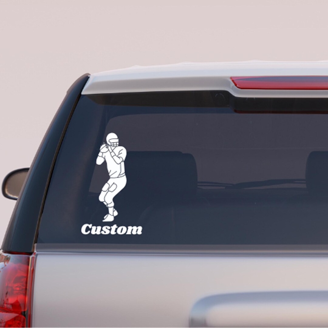 Football Decal / Custom Football Decal / Quarterback Decal / Football ...