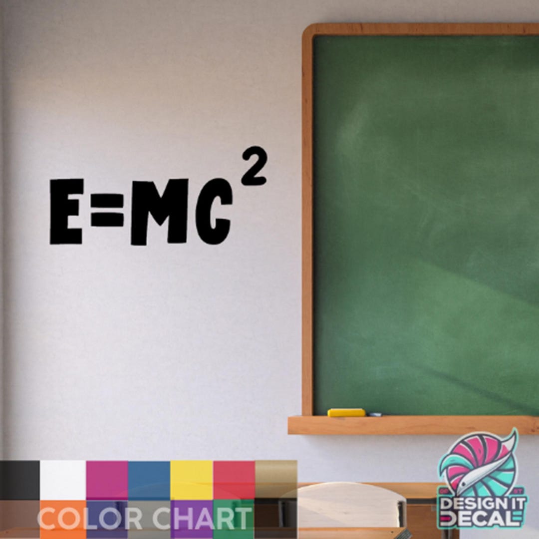Classroom Decal / E=MC Decal / Science Decal / School Decal / Teacher ...