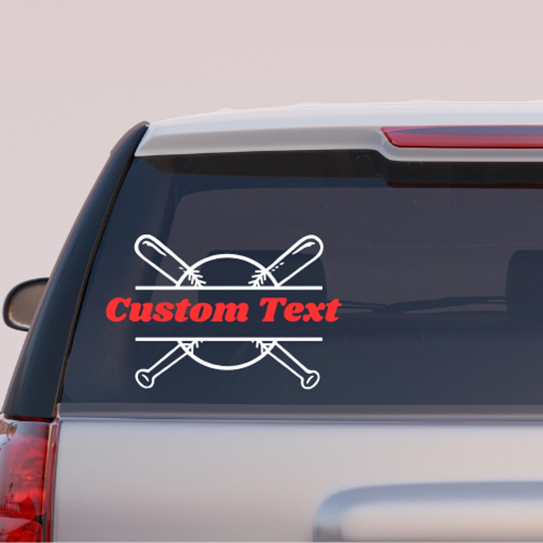 Baseball Team Decal / Baseball Car Decal / Custom Name Decal / Custom ...