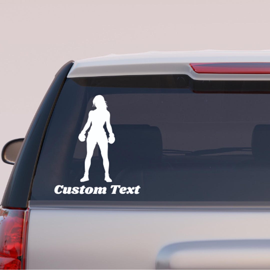Womens Boxing Name Decal / Custom Women Boxing Decal / Boxing Car Decal ...