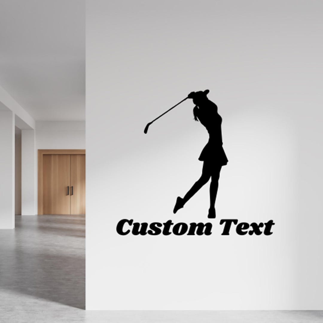 Womens Golf Decal / Custom Name Golf Decal / Custom Golf Decor / Wall ...