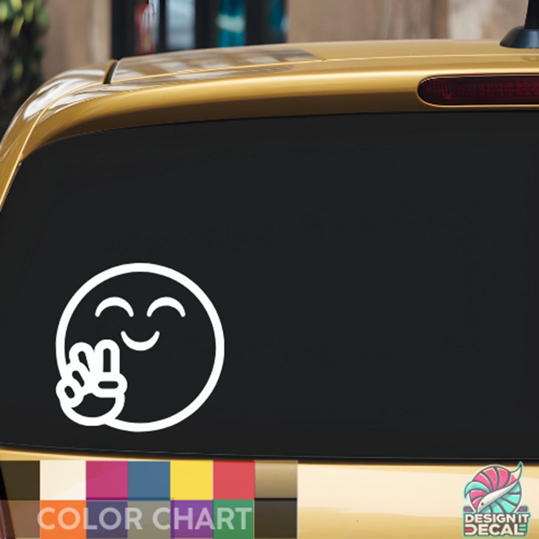 Peace Car Decal / Happy Face Car Decal / Smile Car Decal / Happy Car ...