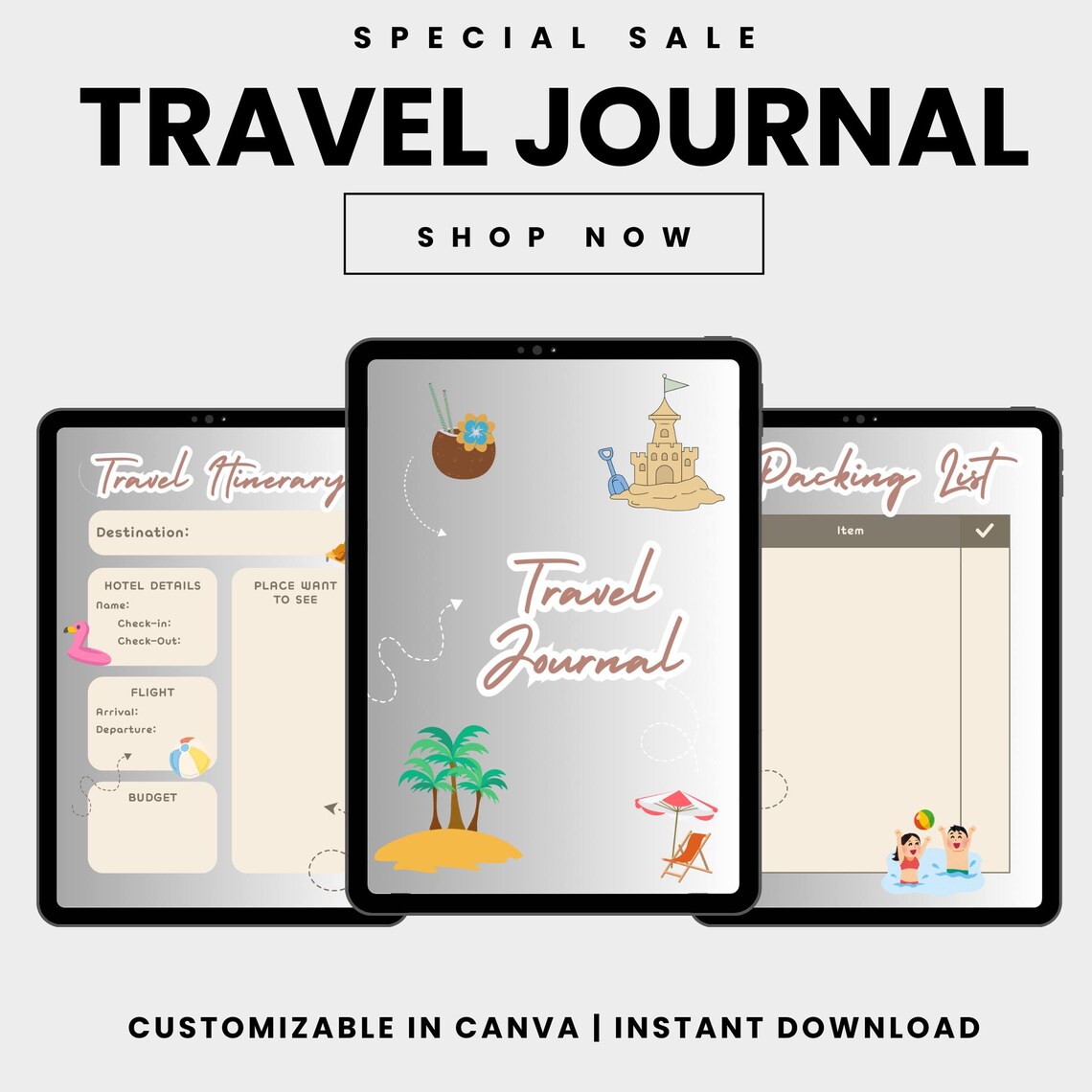 Digital Travel Journal,travel Planner , Vacation Planner, Travel ...