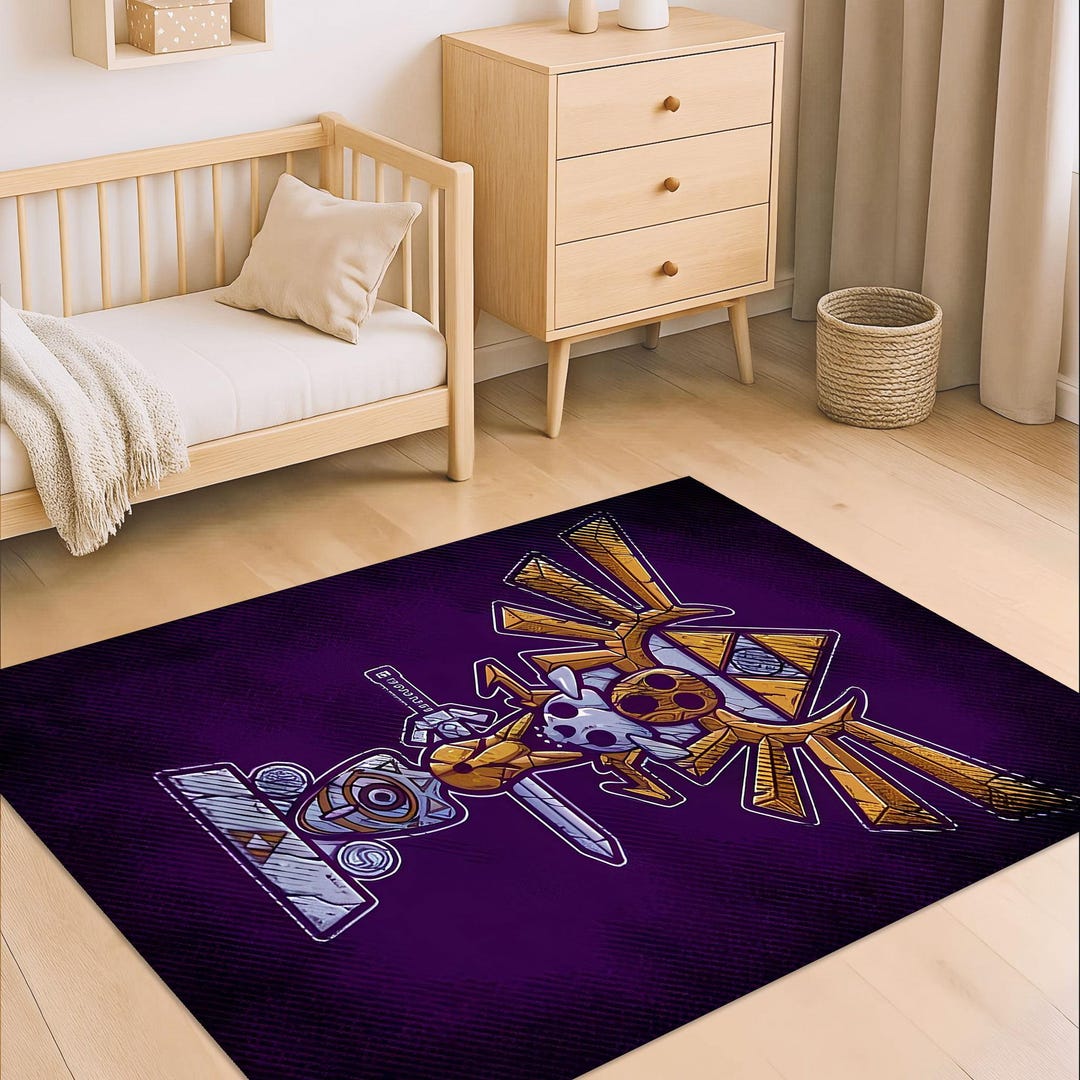 Zelda Rug, Triforce Carpet, Master Sword Gamer Mat, Hyrule Floor Decor ...