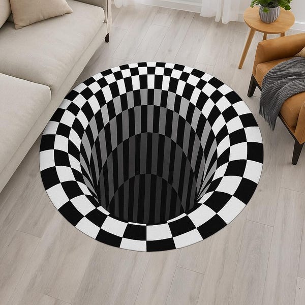 Hole in Floor Optical Illusion Rug - Etsy