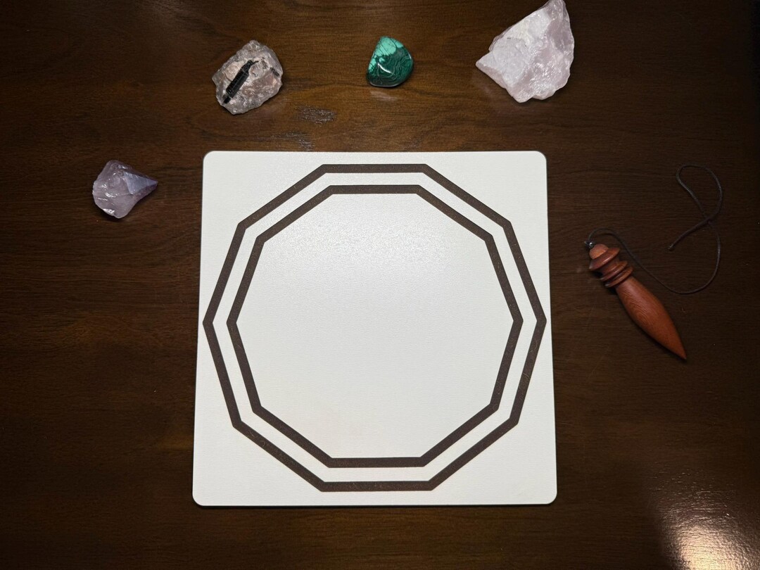 Decagon (decágono) Radiesthesia Board (radionic Chart) - 1/8" (3mm ...