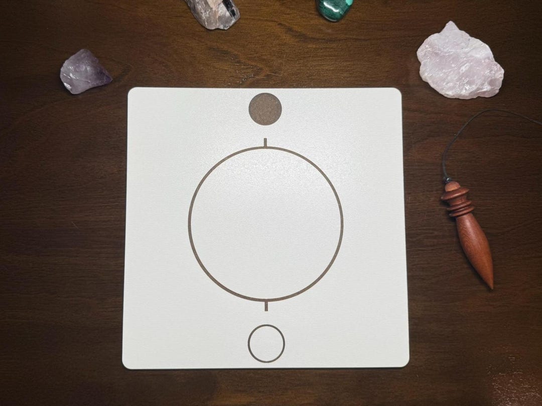 Circle (círculo) Radiesthesia Board (radionic Chart) - 1/8" (3mm) White ...