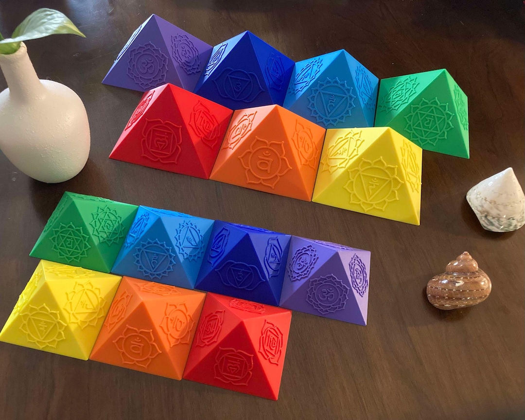 Chakra Pyramid - With Chakra Symbols - Etsy