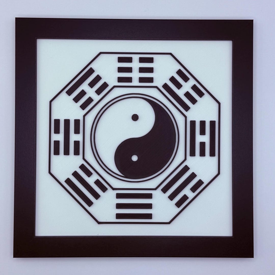 Framed Baguá Radiesthesia Plate (PLA) - 22.6 X 22.6cm (8.9 X 8.9in ...