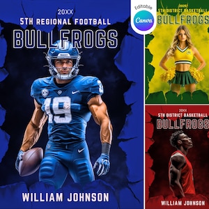 Ripped Paper Sports Poster Template Canva Sports Poster Basketball ...