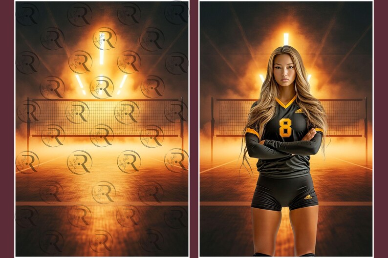 Volleyball Digital Backdrop Photography Backdrop for Sports Poster ...