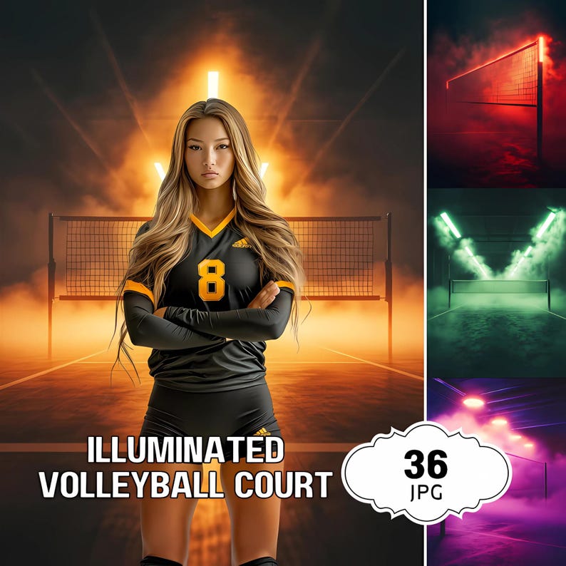 Volleyball Digital Backdrop Photography Backdrop for Sports Poster ...