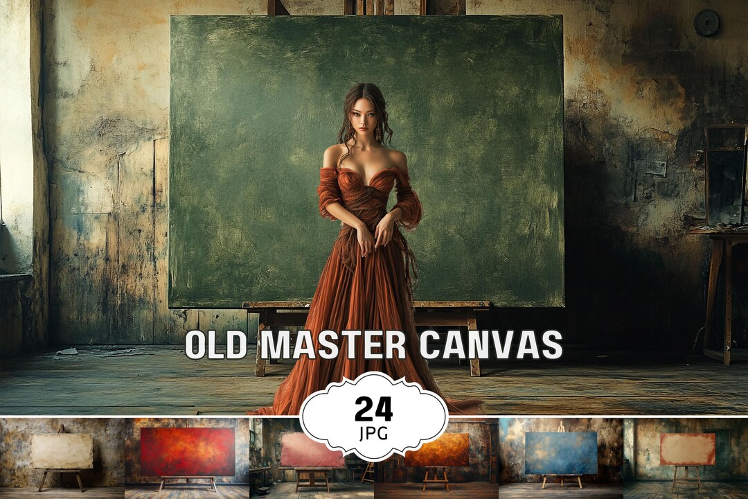 Old Master Studio Backdrop Digital Canvas Background Textures Photography Fine Art Maternity ...
