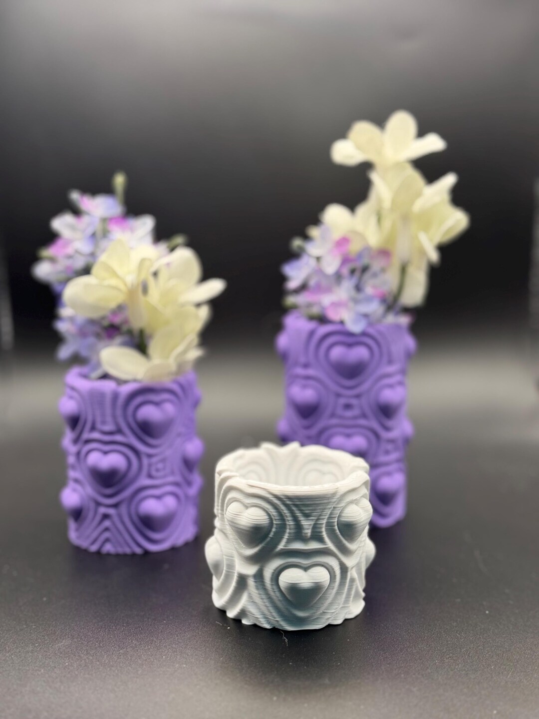 Heart Vases Set of 3 - Etsy