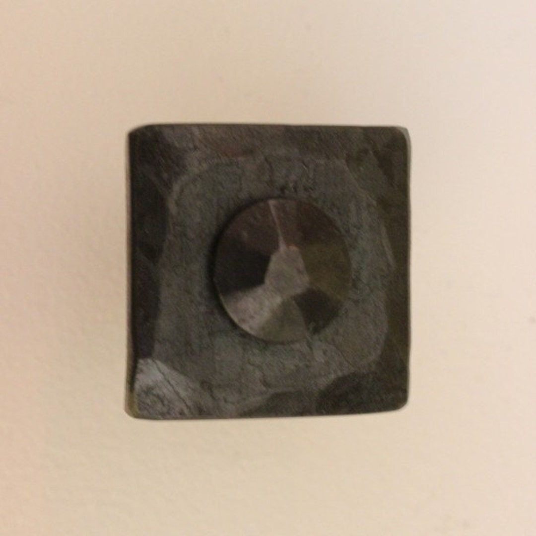 Hand Forged Cabinet Pull Knob ~ Button - Etsy