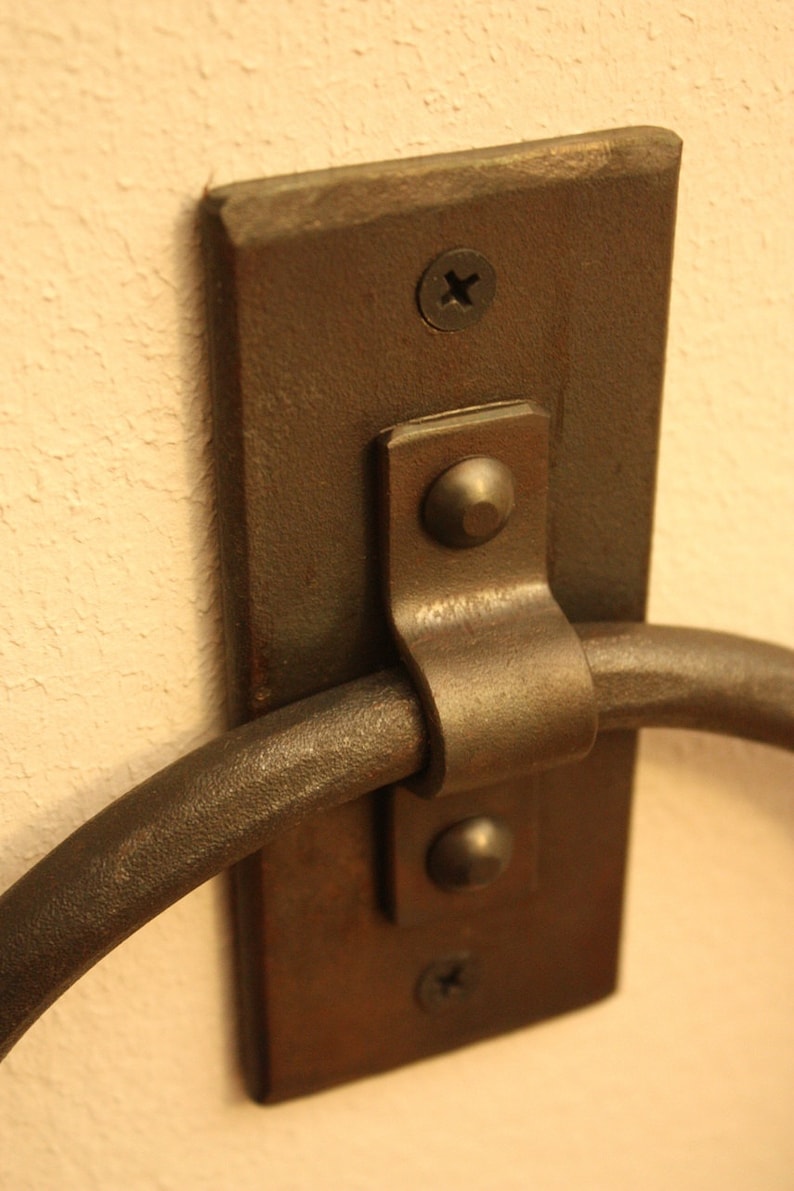 Forged Iron Hand Towel Ring - Etsy