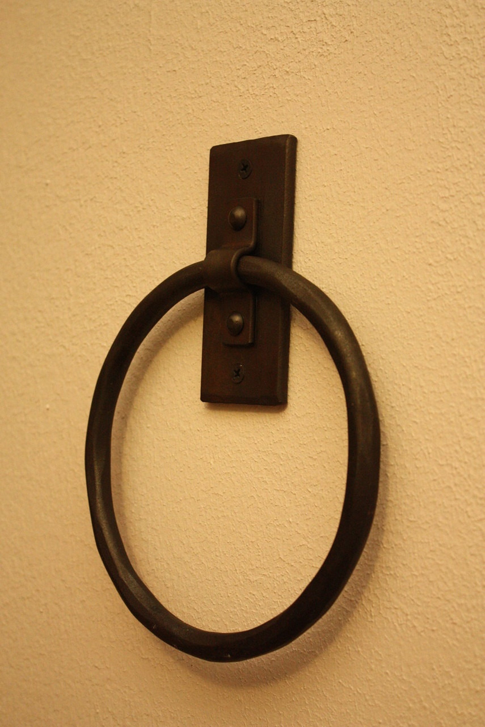 Forged Iron Hand Towel Ring - Etsy