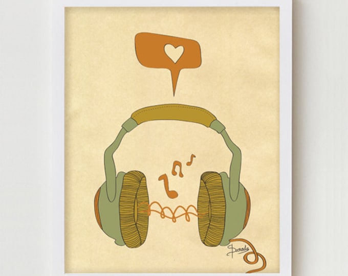 Music Art Print, Digital Print Wall Decor, "music" Giclee Print Artwork ...