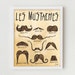 Mustache Poster Giclee Print Wall Art Decor Mustache Styles - Etsy
