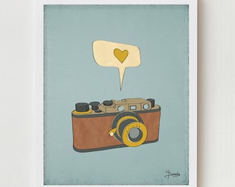 Vintage Camera Print | Etsy
