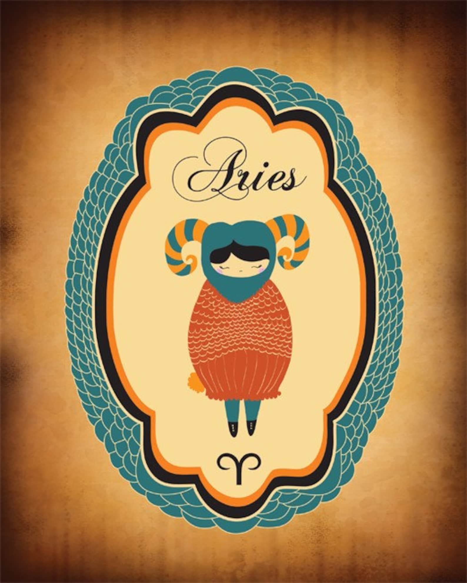 ARIES Zodiac Sign 8x10 ARIES Astrological Print Aries - Etsy