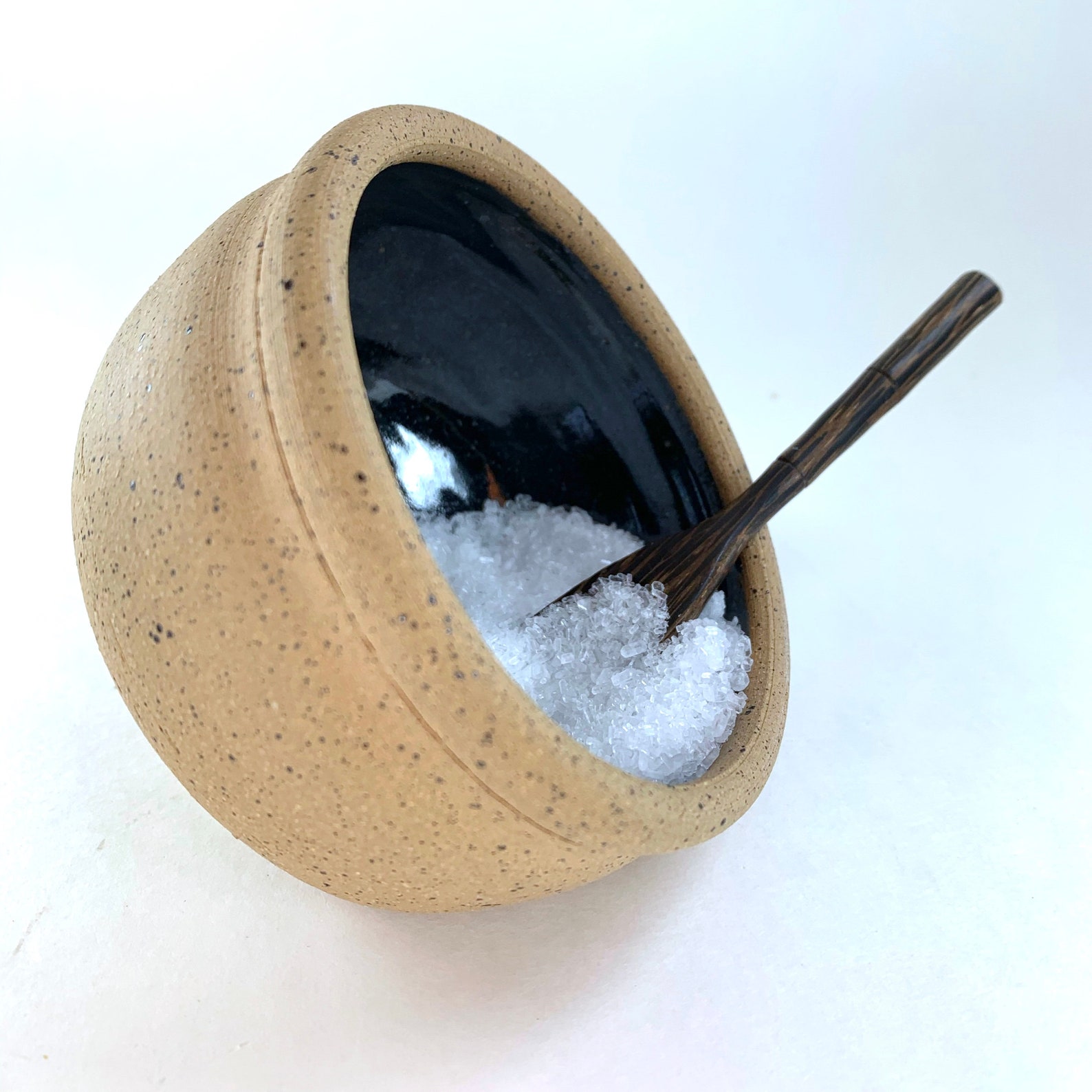 Ceramic Salt Cellar Ceramic Salt Pig Sugar Bowl with spoon - Etsy España