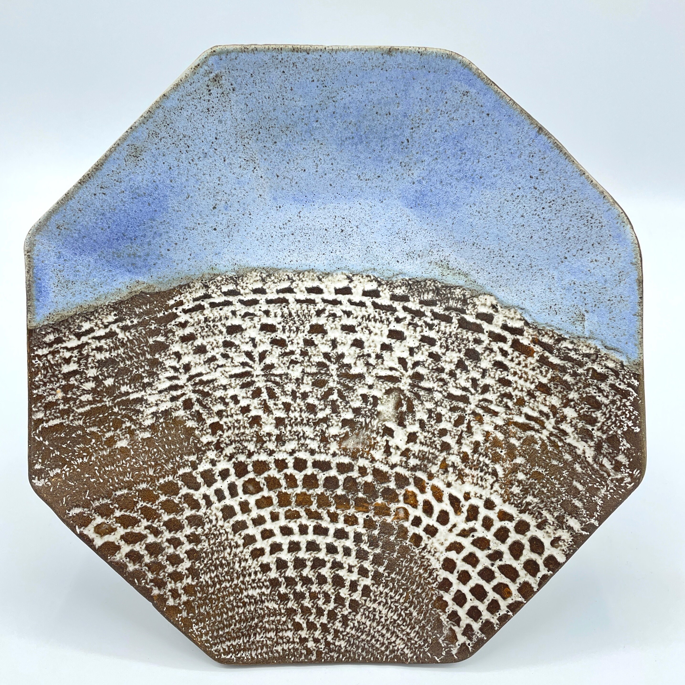 Ceramic Plate Ceramic Platter Octagon Footed Plate Tray | Etsy