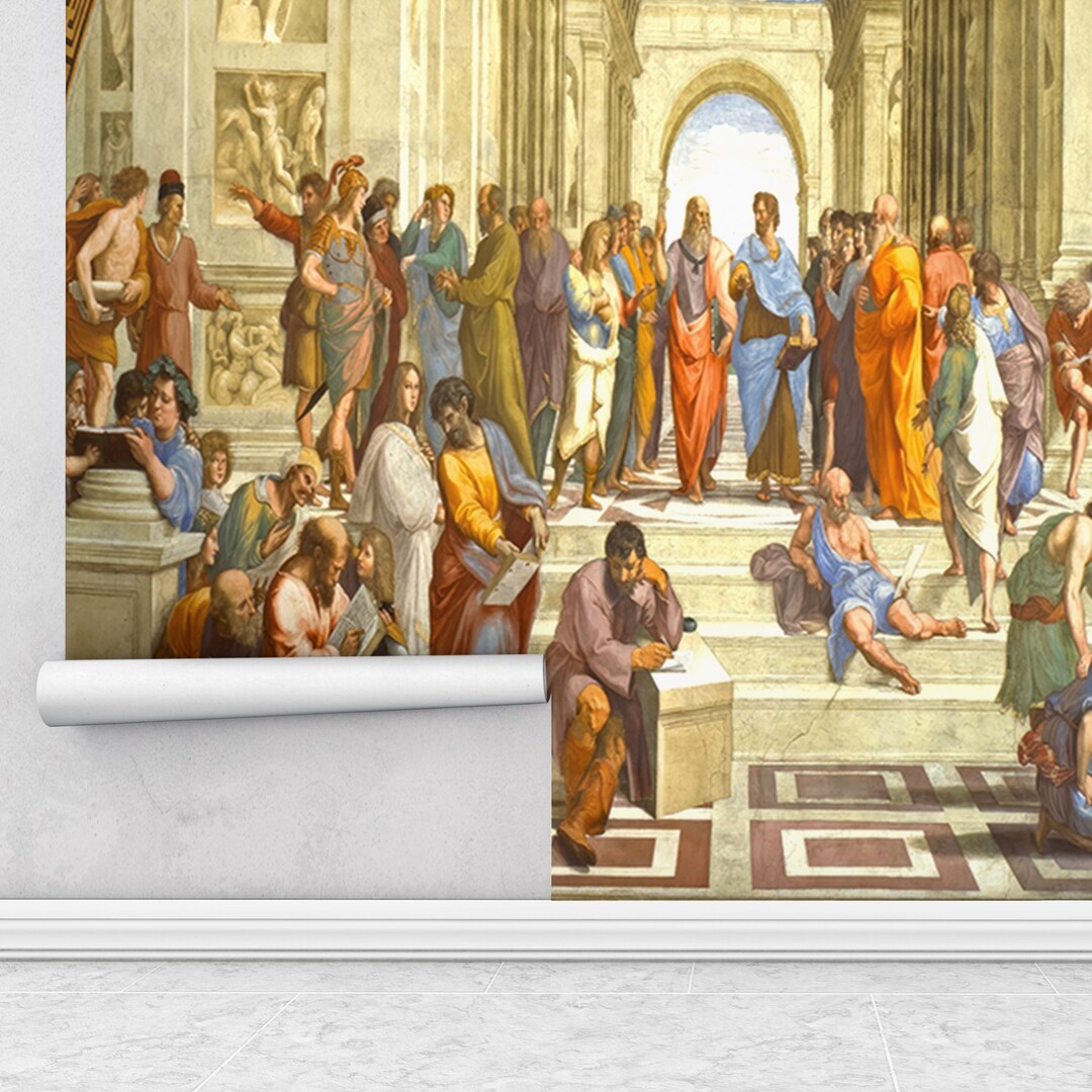 Raffaello Sanzio Da Urbino, the School of Athens, Raphael Painting ...