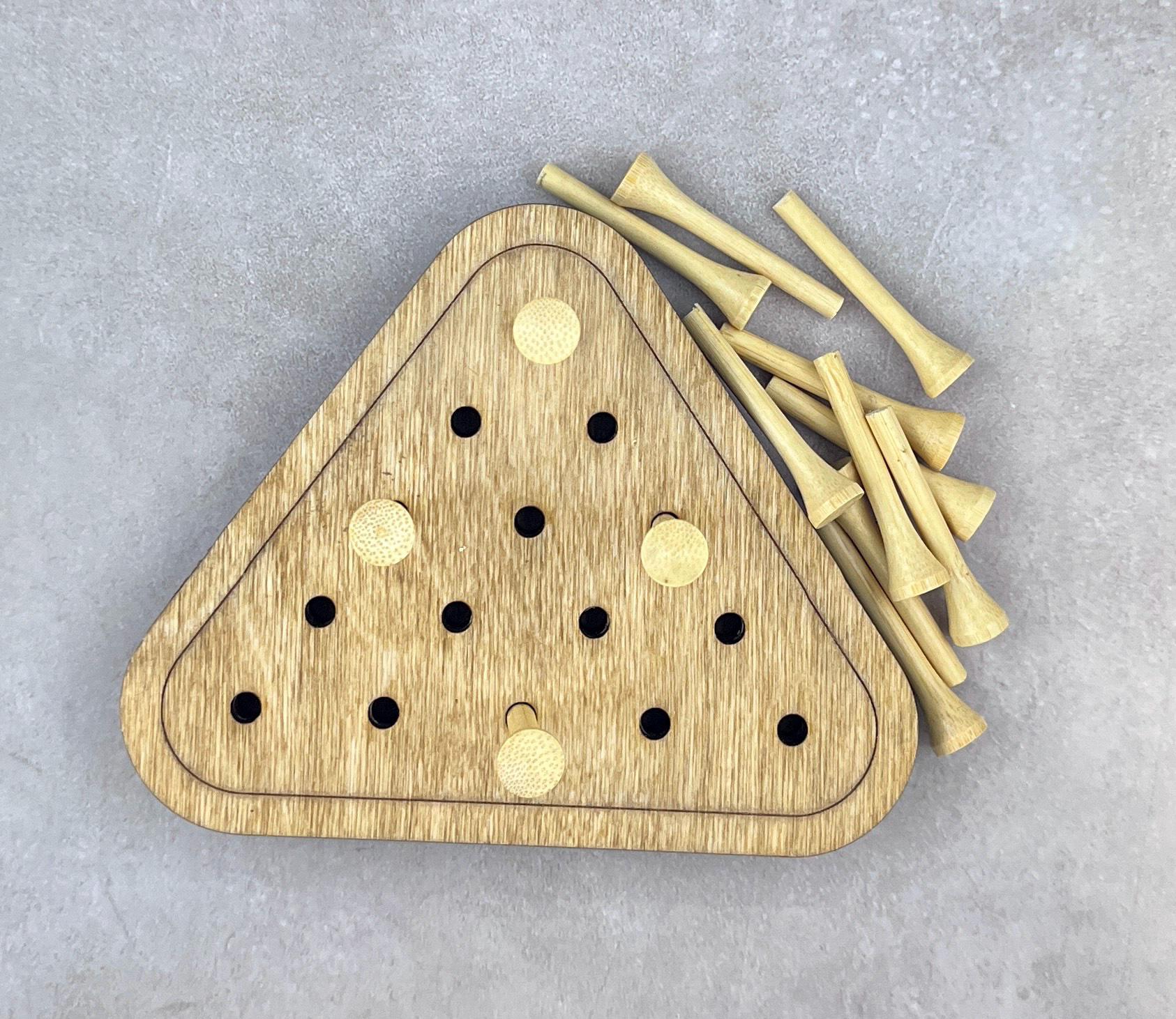 Solitaire Triangle Peg Game Board Digital Files - Etsy