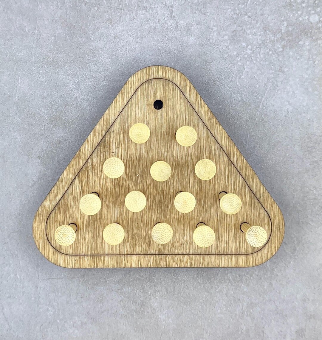 Solitaire Triangle Peg Game Board Digital Files - Etsy