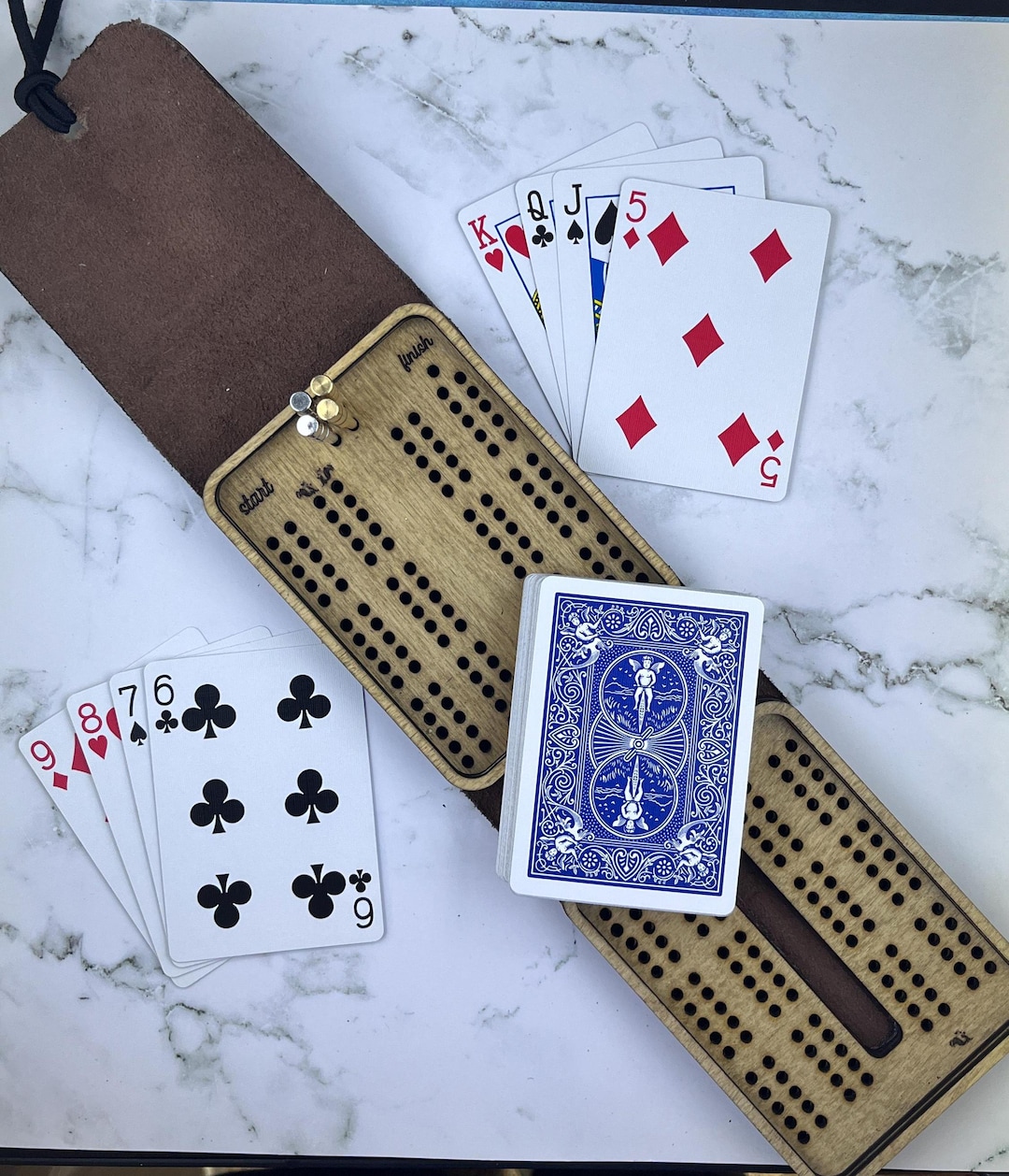 Purse Size Cribbage Board Design That Holds Pegs and Playing Cards ...