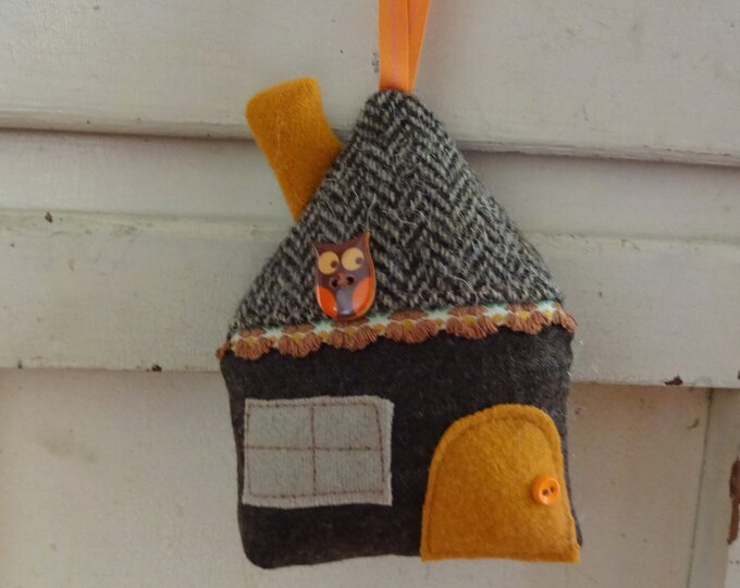 Wool Fabric Cottage Ornament - Etsy