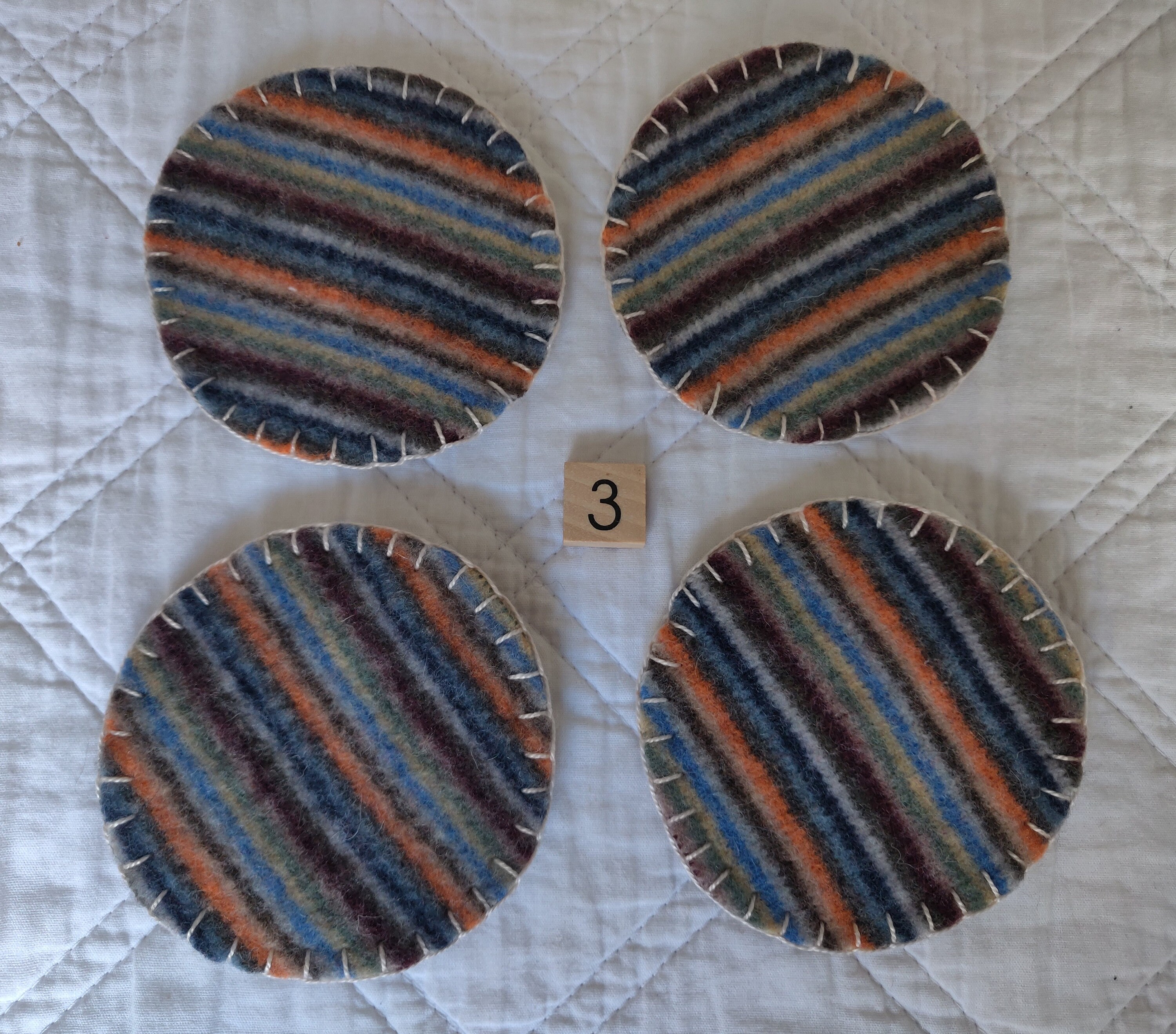Felted Sweater Wool Set of Coasters - Etsy