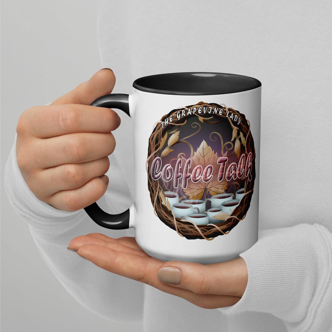 The Grapevine Lady Mug With Color Inside - Etsy