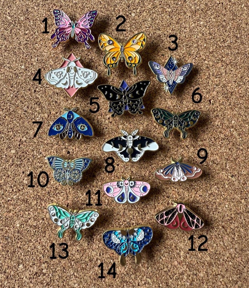 Luna Moth Enamel Pins! - Etsy