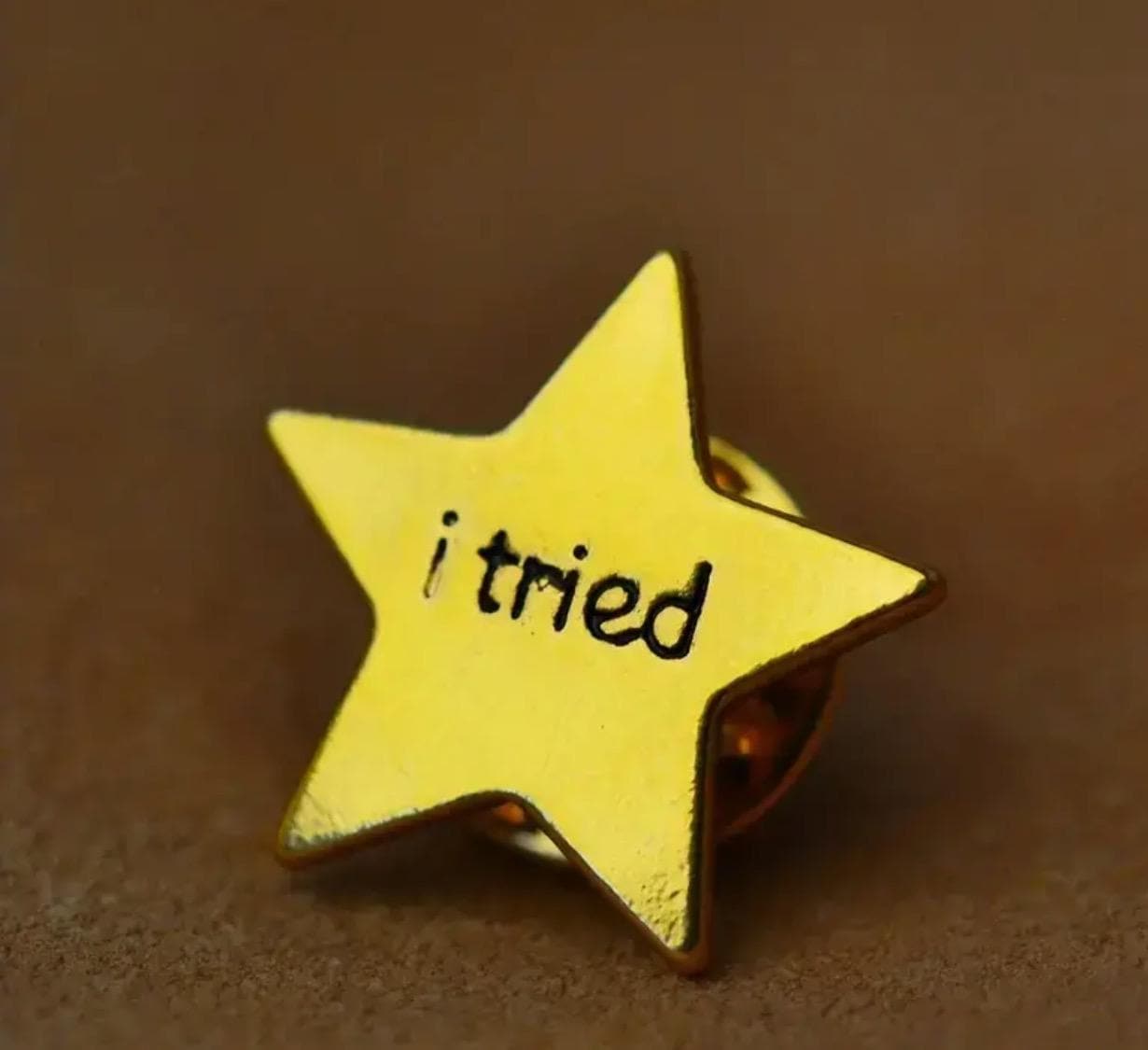 I Tried Gold Star Enamel Pin – Funny Achievement Award Pin - Etsy