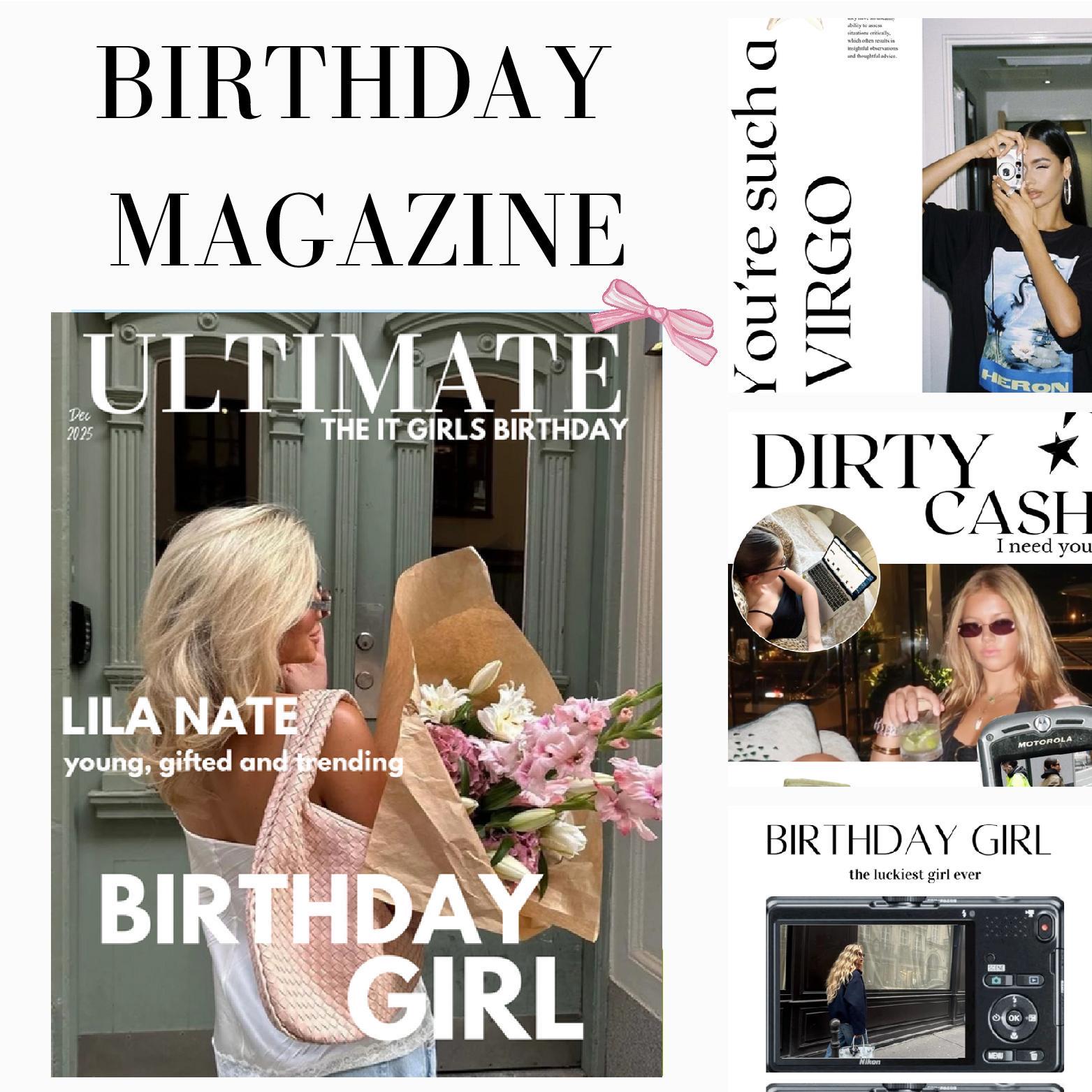 Vogue Birthday Magazine, Bestie Magazine Printable Party Template, Best ...