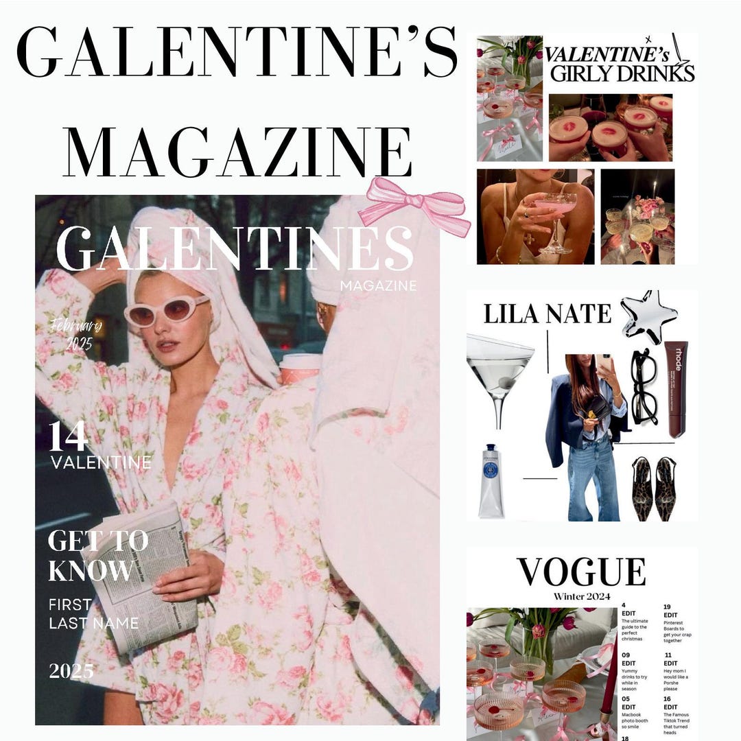 Vogue-style Magazine Template | Best Friend Gift | Canva Editable ...