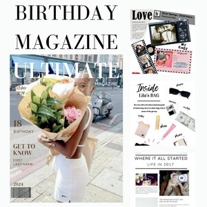 Vogue Birthday Magazine, Bestie Magazine Printable Party Template, Best ...